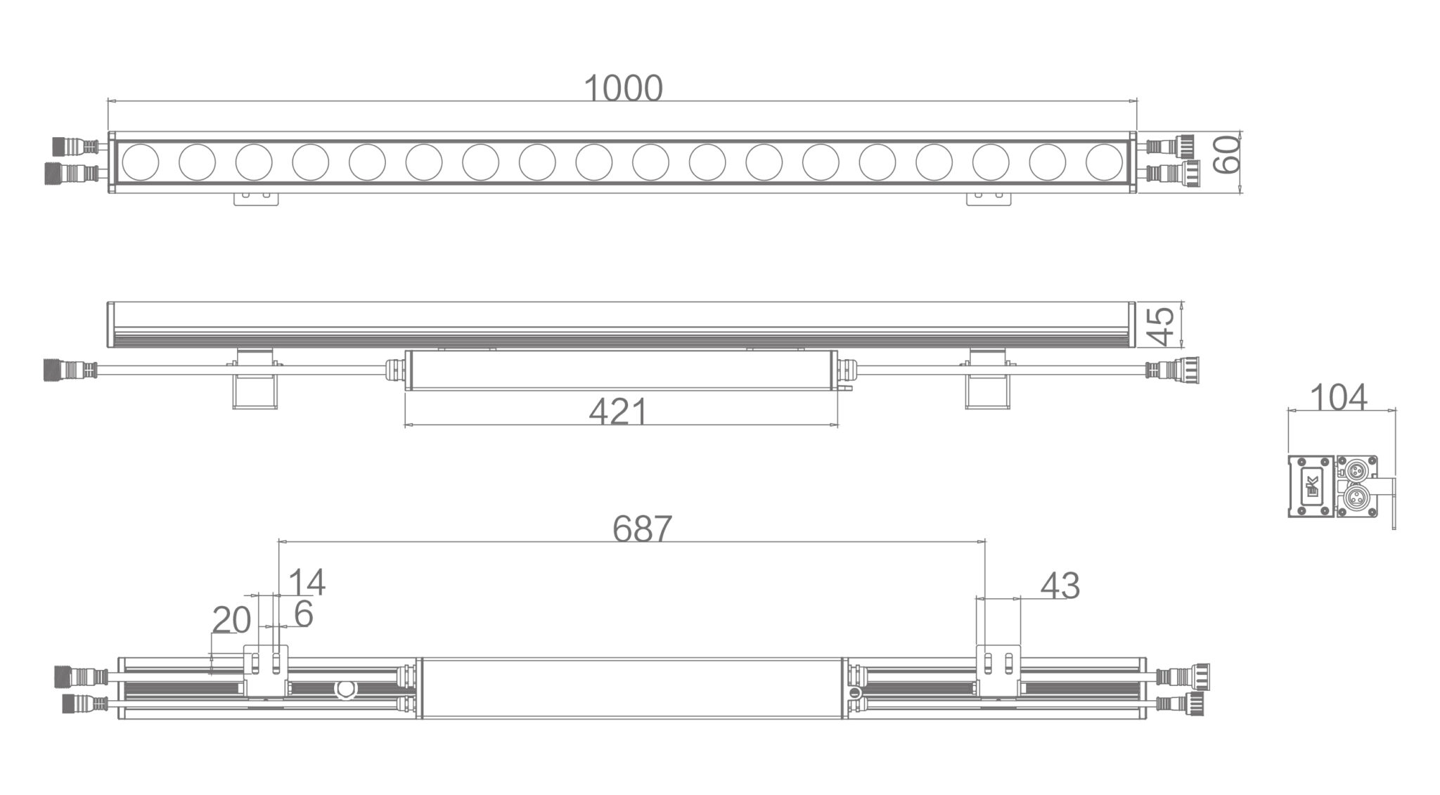 Color Line PB120 全彩偏光洗墙灯 - EK Lights